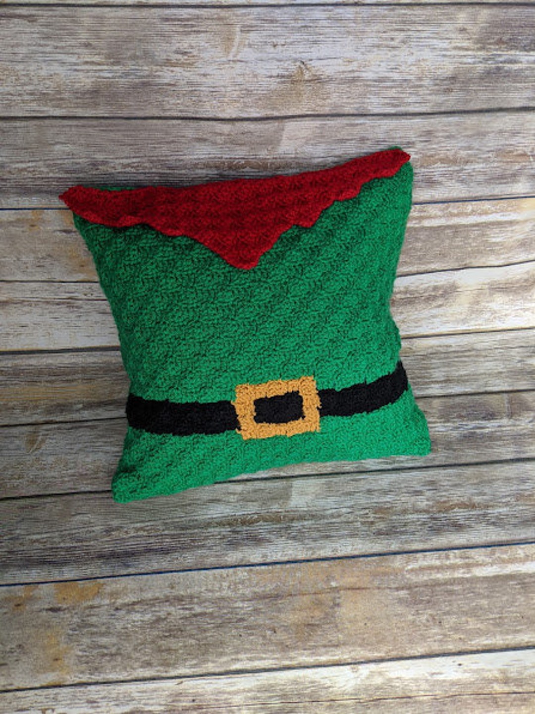 Elf Pillow Crochet Pattern, Christmas Crochet Pillow Cover, Crochet Elf ...