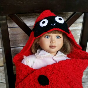 Ladybug Hooded Blanket Crochet Pattern - Etsy
