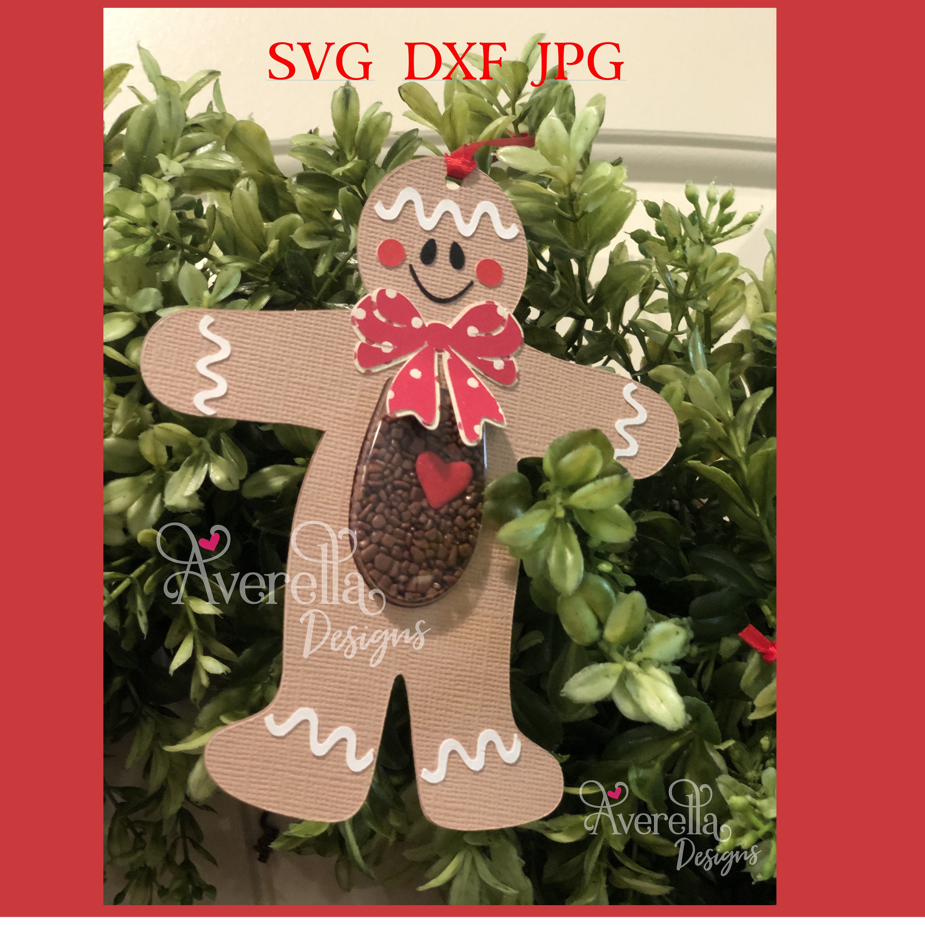 Gingerbread Wine Shaker Tag SVG CUT FILE Dxf Jpeg | Etsy