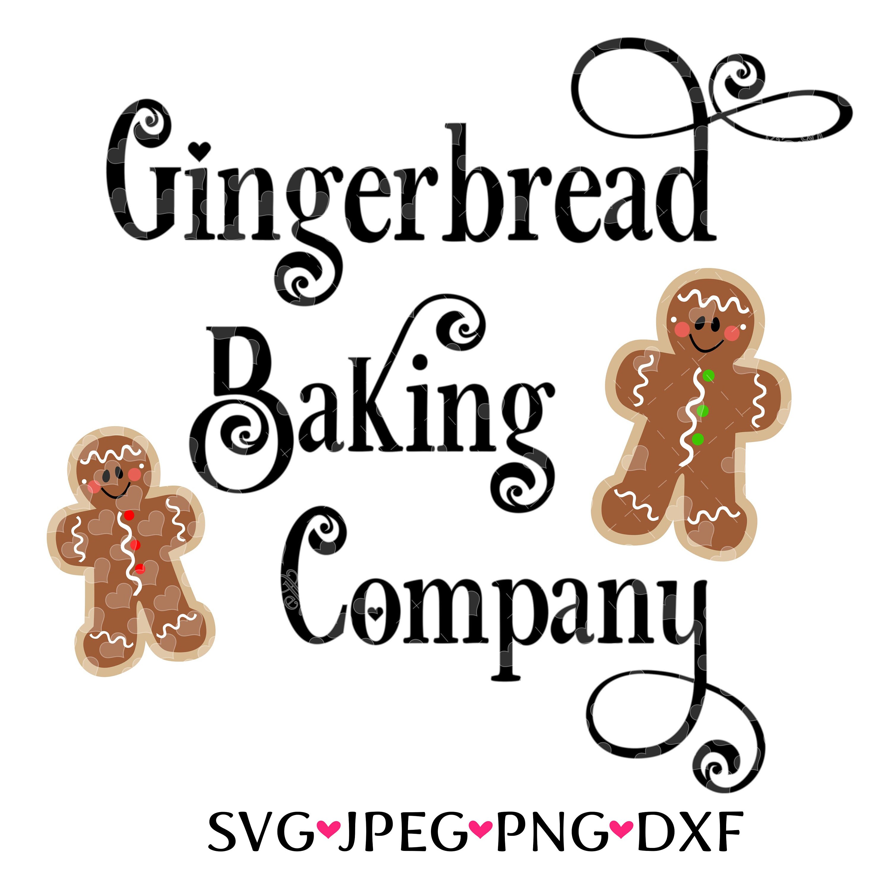 Gingerbread Baking Company Sign 3 Svg Dxf Png Jpeg - Etsy