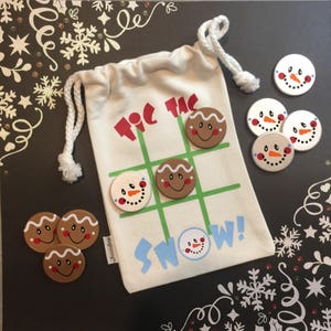 Tic Tac Snow Game Board Snowman Gingerbread SVG Cut File Project - Etsy
