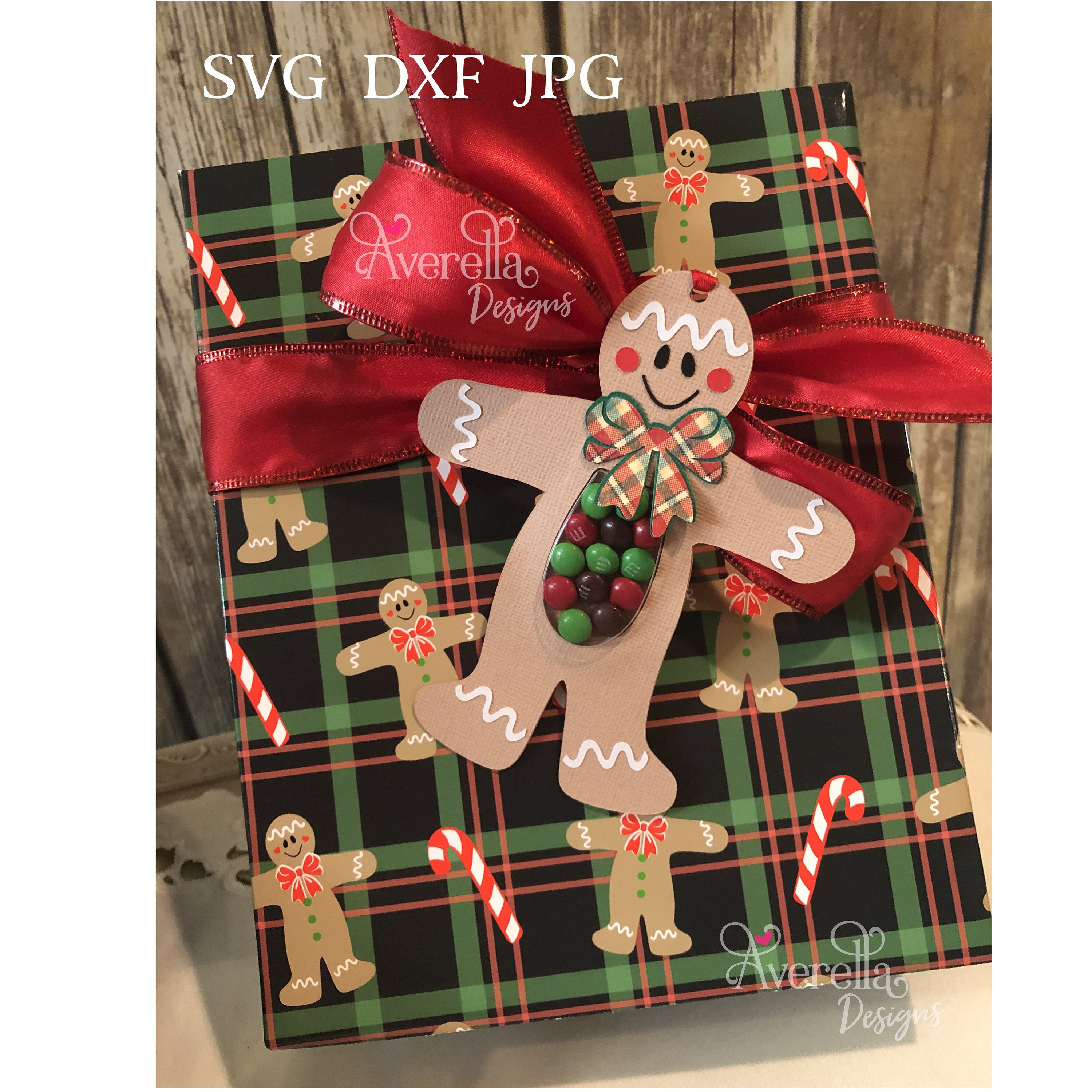 Gingerbread Wine Shaker Tag SVG CUT FILE Dxf Jpeg | Etsy
