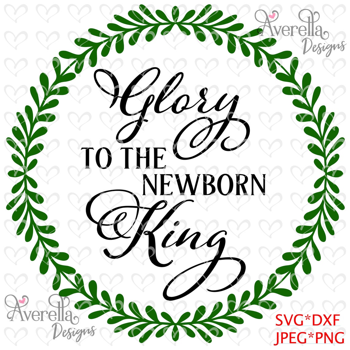 Glory to the Newborn King SVG Cut File | Etsy