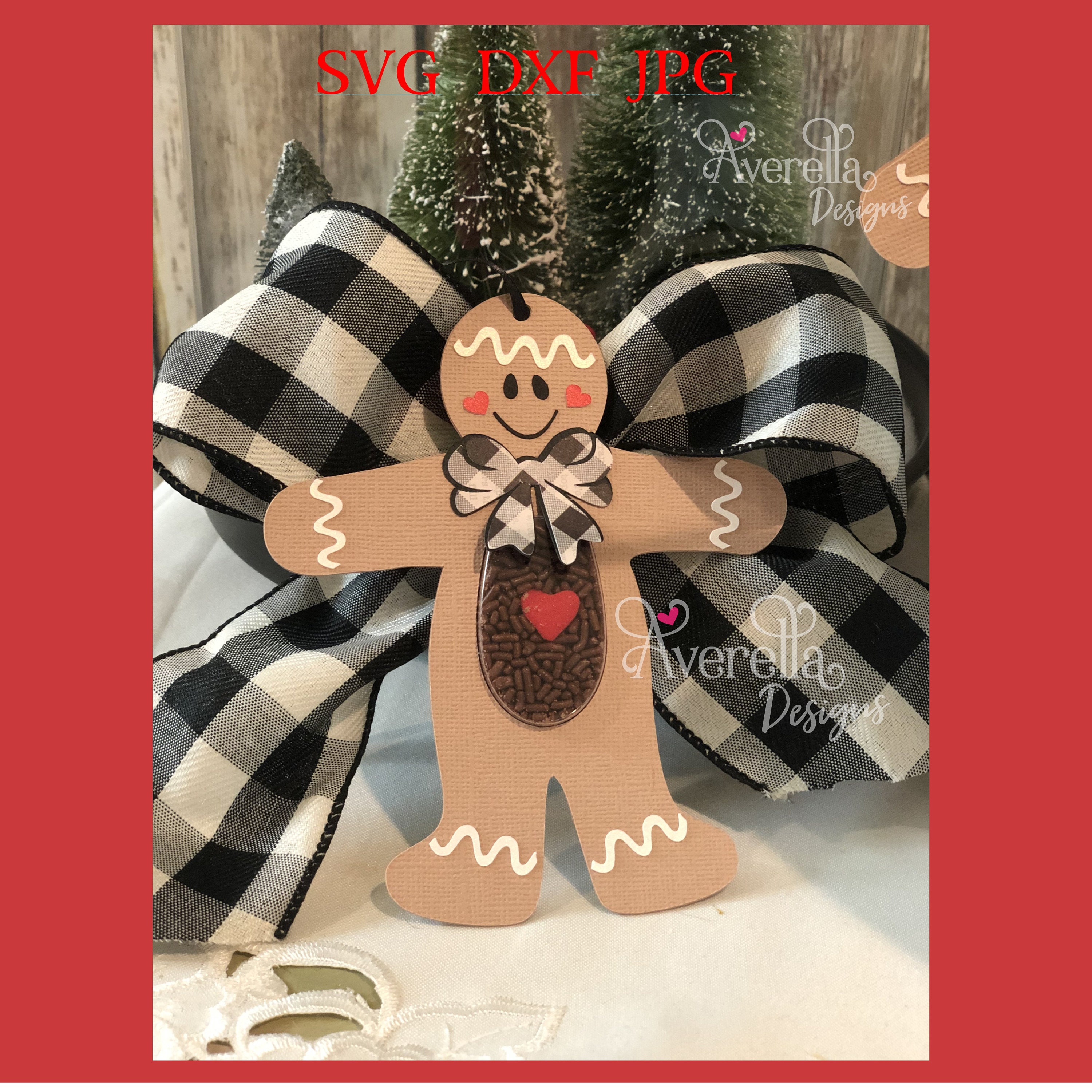Gingerbread Wine Shaker Tag SVG CUT FILE Dxf Jpeg | Etsy