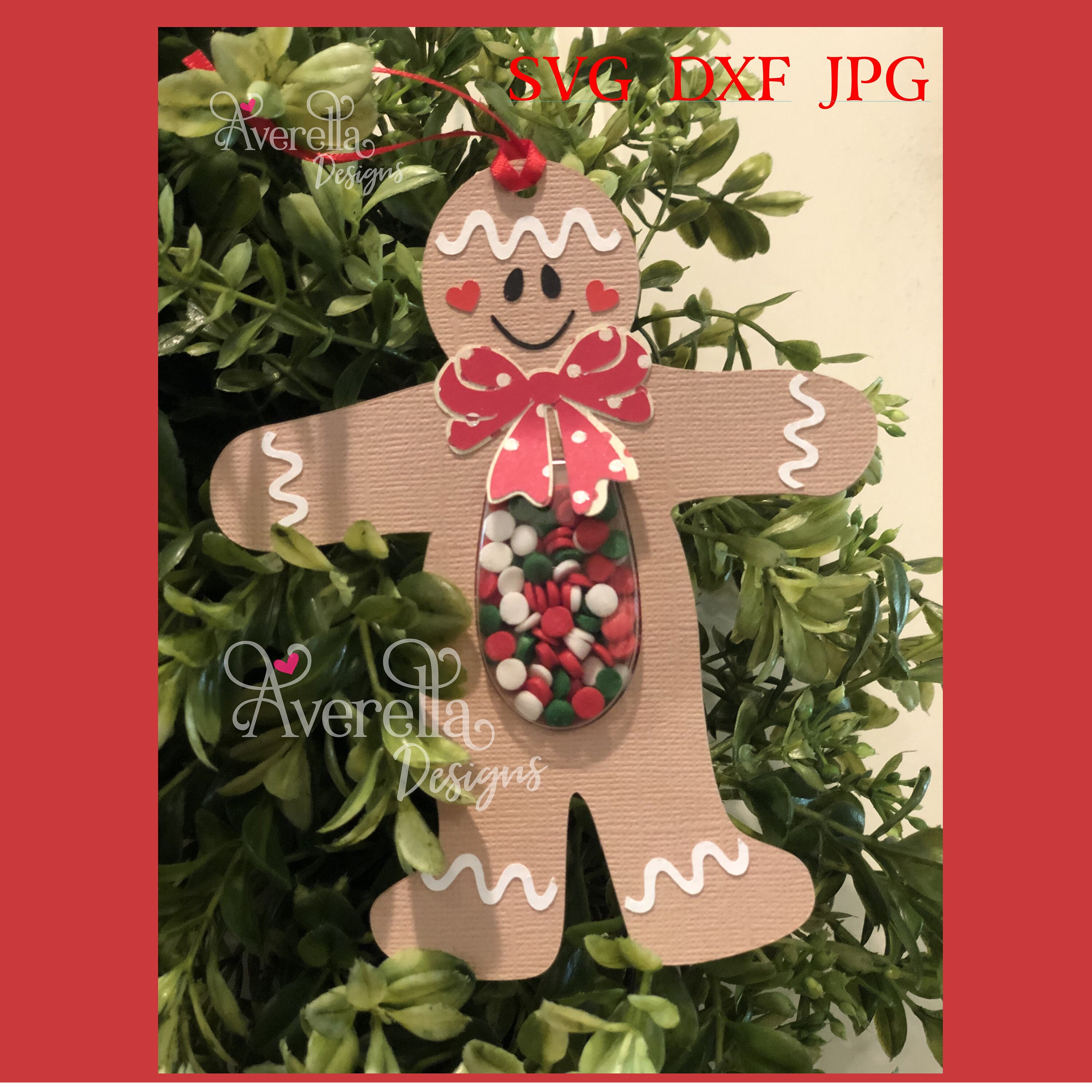 Gingerbread Wine Shaker Tag SVG CUT FILE Dxf Jpeg | Etsy