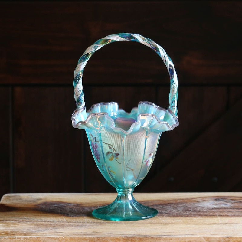 Fenton Glass Baskets - Etsy