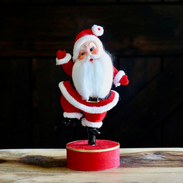 Vintage Dancing Santa Music Box - Etsy