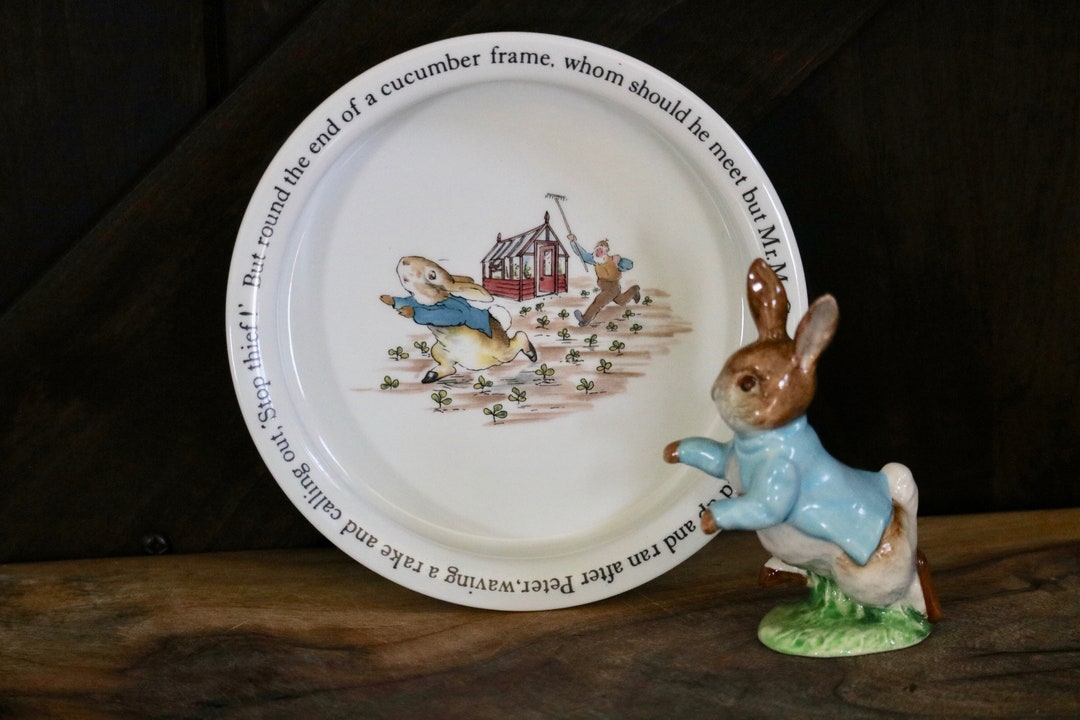 Peter Rabbit Figurine, Vintage Easter Decor, Comes With Wedgwood ...