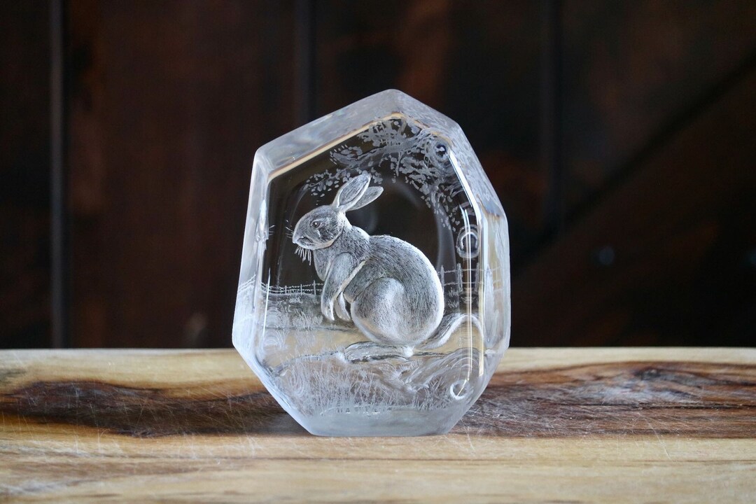 Vintage Orrefors Olle Alberius Bunny Paperweight, Bougie Spring Decor ...