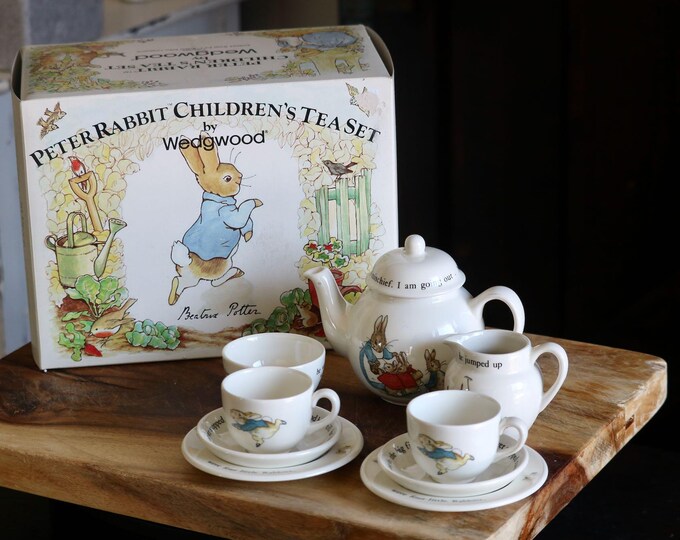 Vintage Peter Rabbit Tea Set, Cute Easter Tea Set, Beatrix Potter Bunny ...