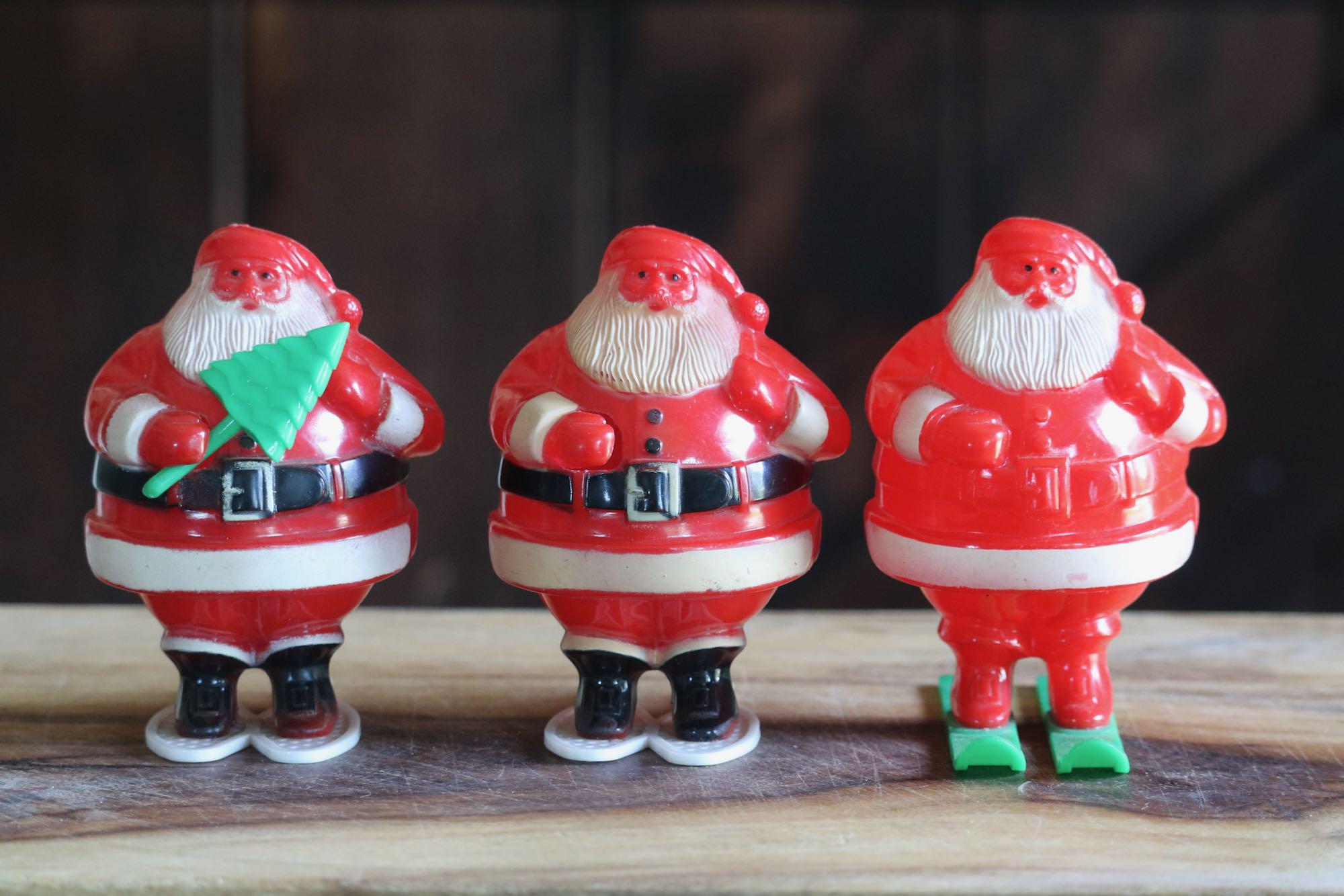 Rosbro Plastic Santa Candy Container, Vintage Christmas Decor, CHOOSE ...