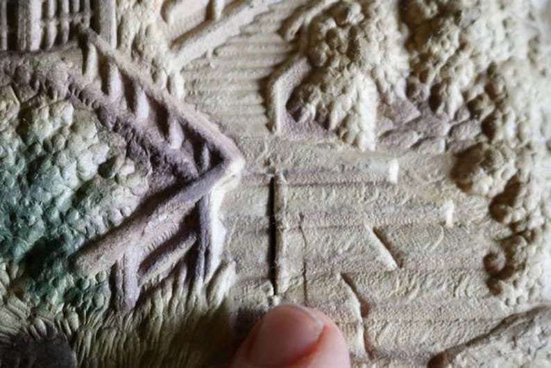 Antique German Calendar Top Wall Hanging, Rustic Spring Decor, Vintage ...