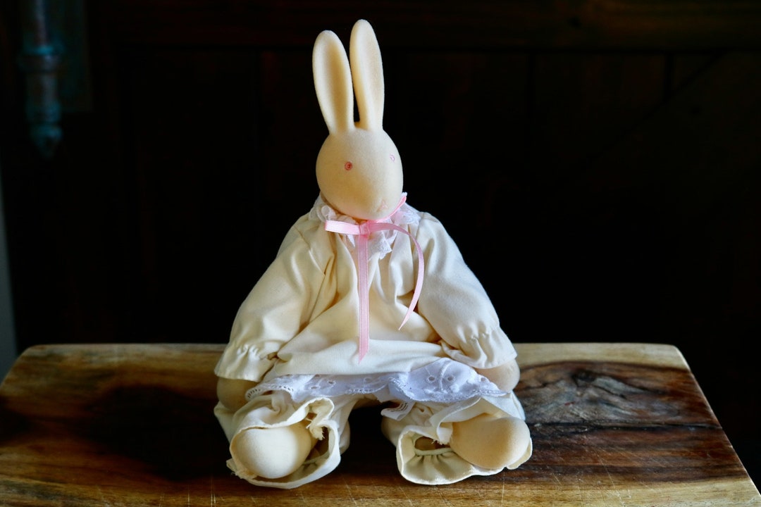 Vintage Dept 56 Flocked Bunny, Cute Spring Decor, Bunny O'hare Doll ...
