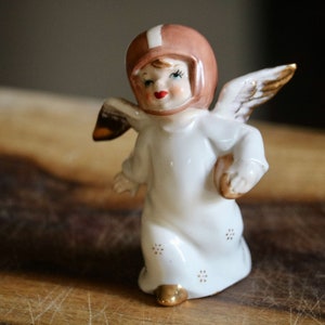 Vintage Fine A Quality Football Figurine, Cute Sports Boy Angel Wearing ...