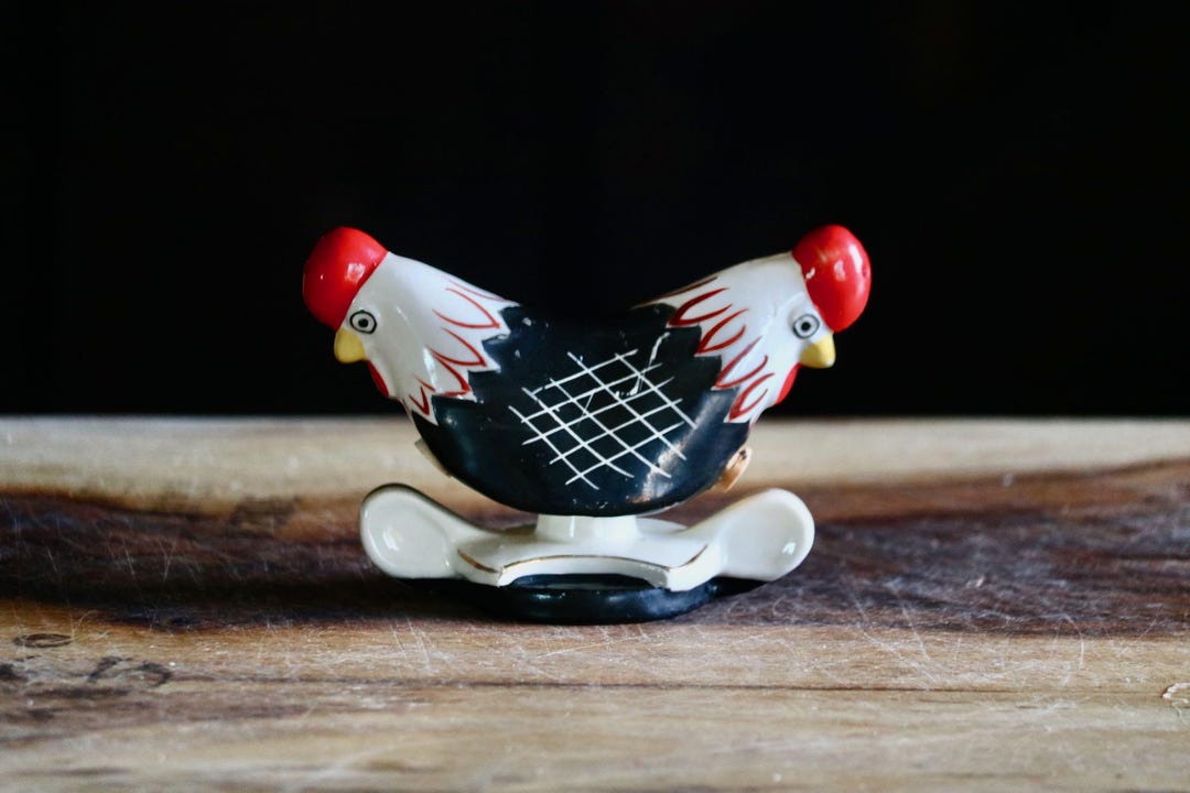 Vintage Nodding Rooster Salt and Pepper Shakers, Retro Kitchenalia, Two ...
