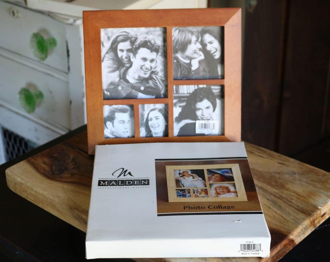 Vintage Wooden Photo Collage Frame, Malden Wood Picture Frame With 5 ...