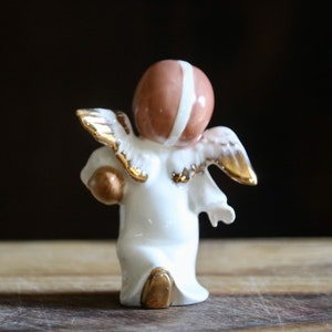 Vintage Fine A Quality Football Figurine, Cute Sports Boy Angel Wearing ...