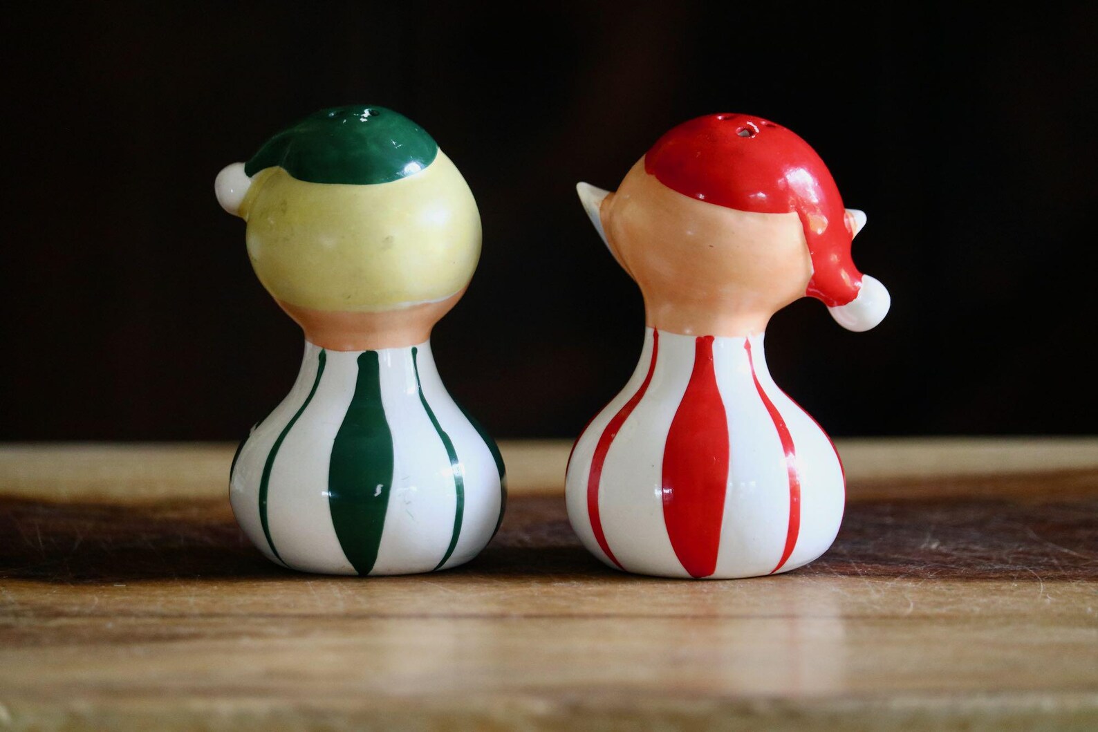 Kreiss Santa and Elf Salt and Pepper Shakers, Vintage Christmas Decor ...