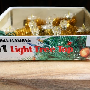 Electrified Flashing Star Tree Topper, Vintage Christmas Tree Decor ...