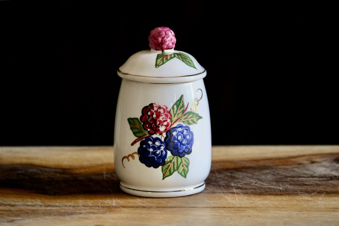 Vintage Knotts Berry Farm Jam Pot, Retro Kitchenalia, Cute Porcelain ...