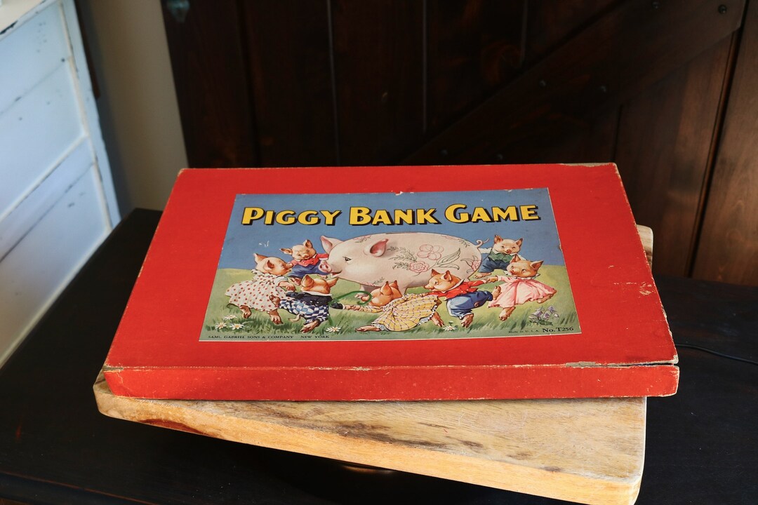 Vintage Rare Piggy Bank Game by Samuel Gabriel, Instructive Educational ...