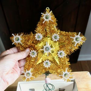 Electrified Flashing Star Tree Topper, Vintage Christmas Tree Decor ...