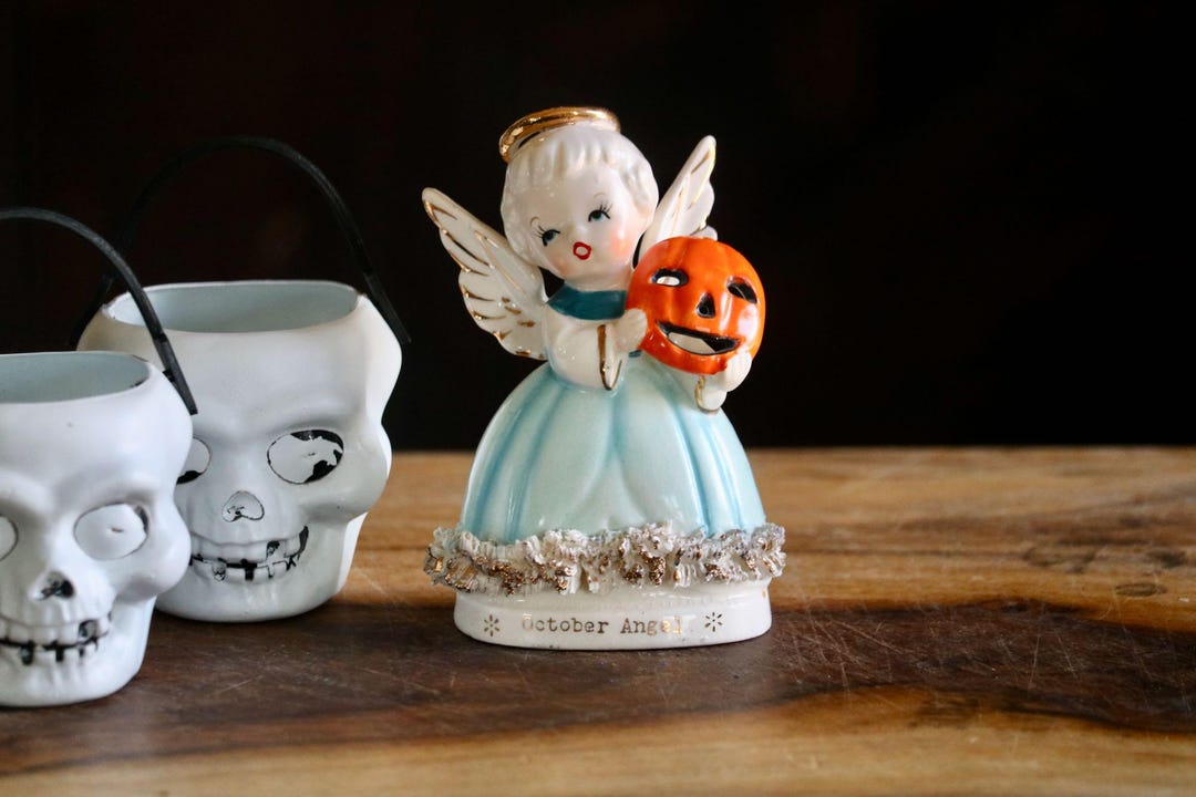 Vintage Fine A Quality October Angel, Kitschy Halloween Decor, Cute ...