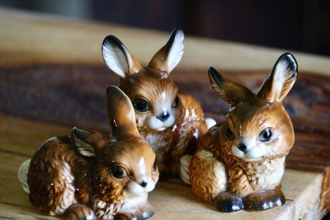 Vintage Goebel Bunny Figurines, Cute Spring & Easter Decor, Set of 3 ...