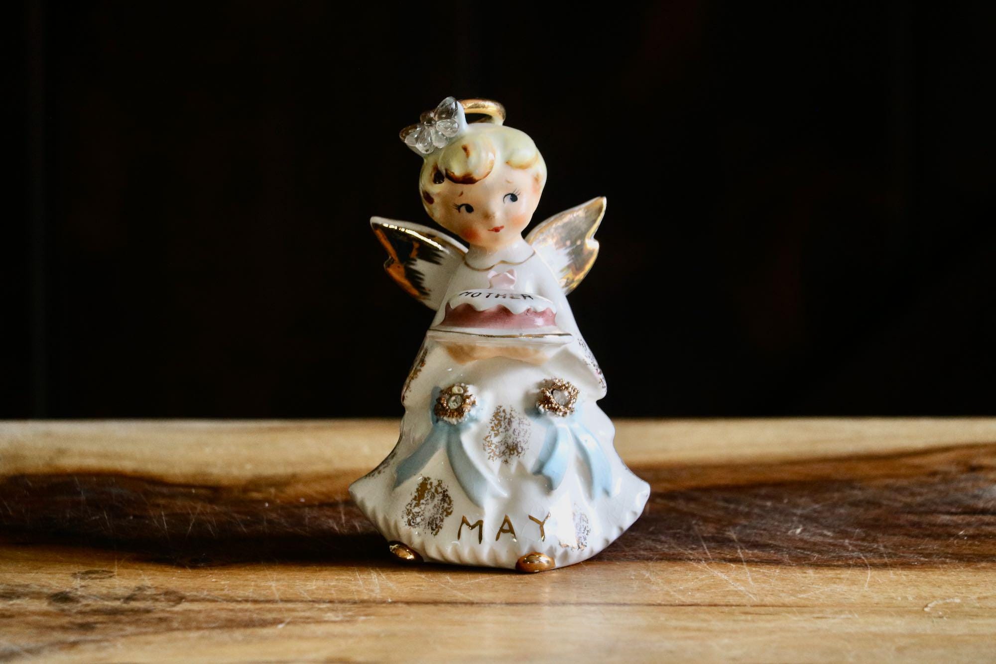 Vintage Lefton May Angel Figurine, Kitschy Spring Decor, Birth Month ...