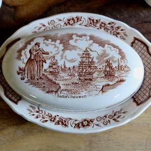 Vintage Fair Winds Dishes, Retro Kitchenalia, Sailor's Farewell Covered ...