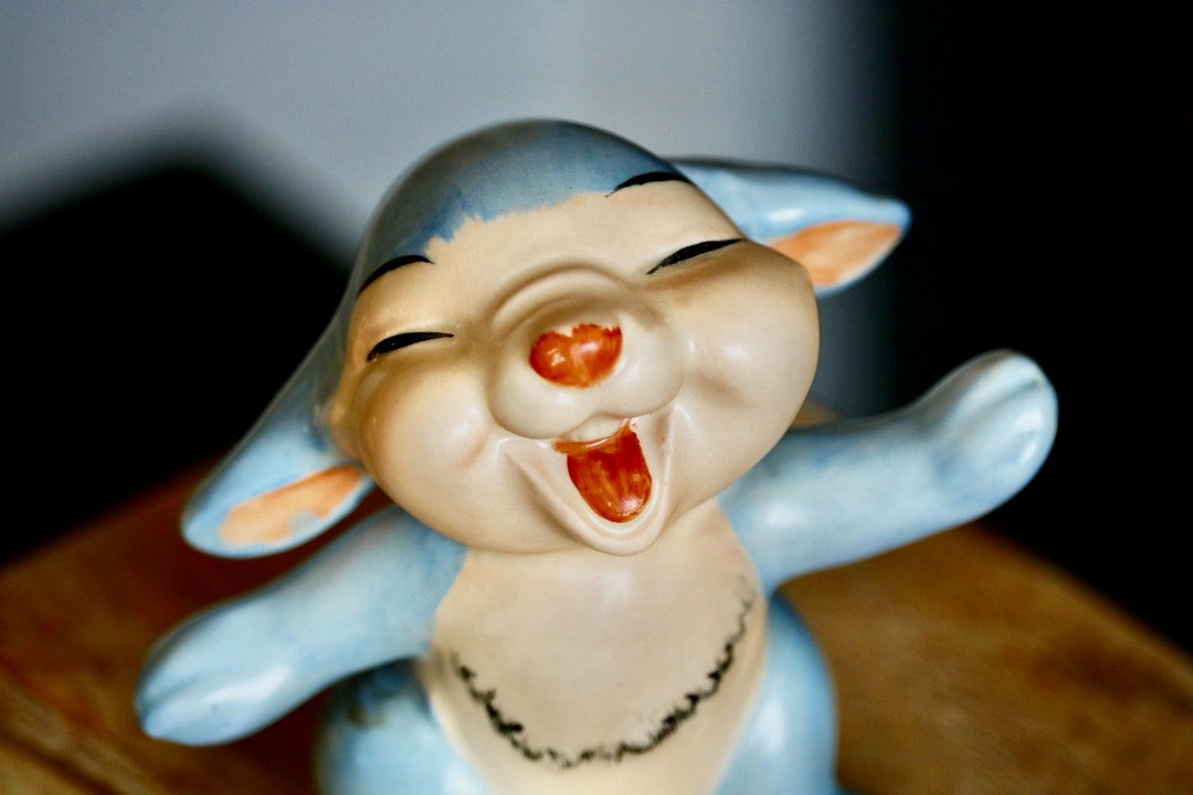 Vintage Disney Thumper Figurine, Cute Spring Decor, Happy Laughing ...
