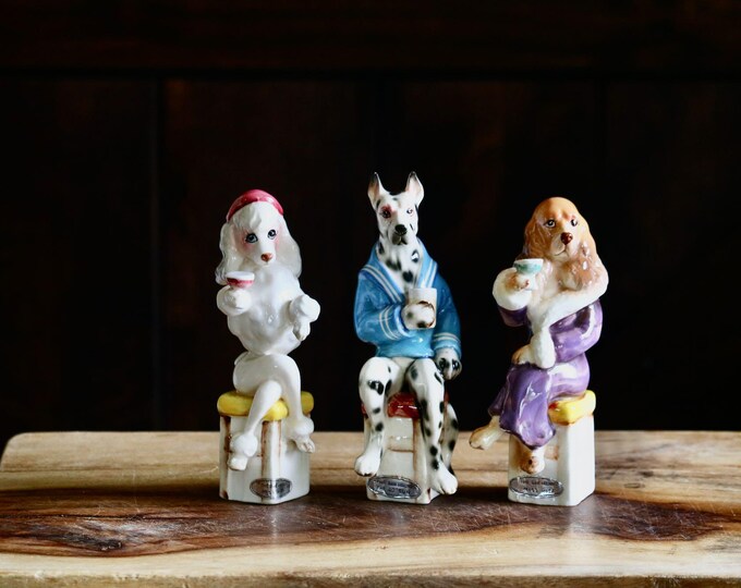 Vintage Enesco Bar Hound Figurine, Kitschy Bar Decor, CHOOSE Miss Fifi ...