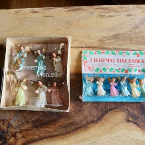 Kitschy Plastic Angel Figurines, Vintage Christmas Decor, CHOOSE Small ...