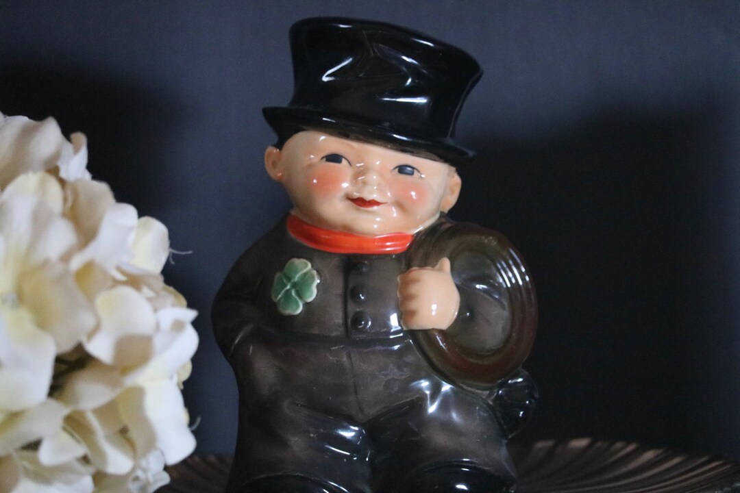 Vintage Goebel Chimney Sweep Bank, Irish Boy With Four Leaf Clover ...