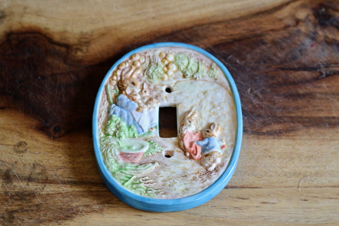 Vintage Peter Rabbit Switch Plate, Kitschy Cute Spring Decor, Beatrix ...