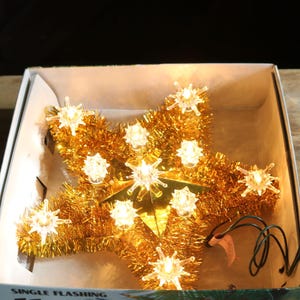 Electrified Flashing Star Tree Topper, Vintage Christmas Tree Decor ...