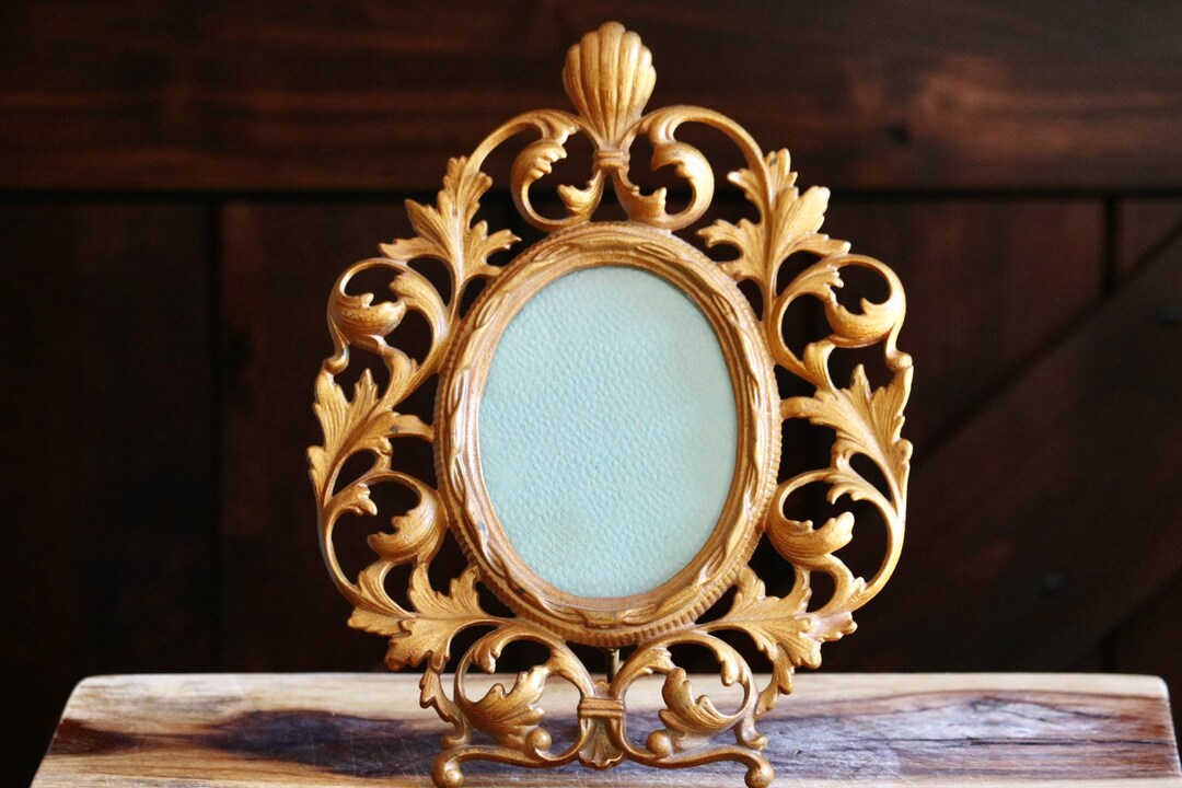 Vintage Scrolled Metal Picture Frame, Bougie Victorian Decor, 3 1/2 X 5 ...