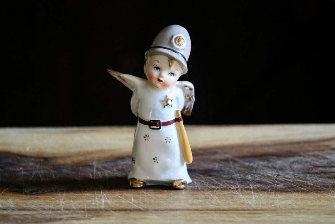 Vintage Fine A Quality Policeman Figurine, Cute British Bobby Boy Angel ...