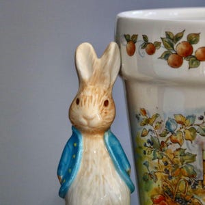 Vintage Peter Rabbit Flower Pot, Cute Indoor Bunny Planter, Sweet Peter ...
