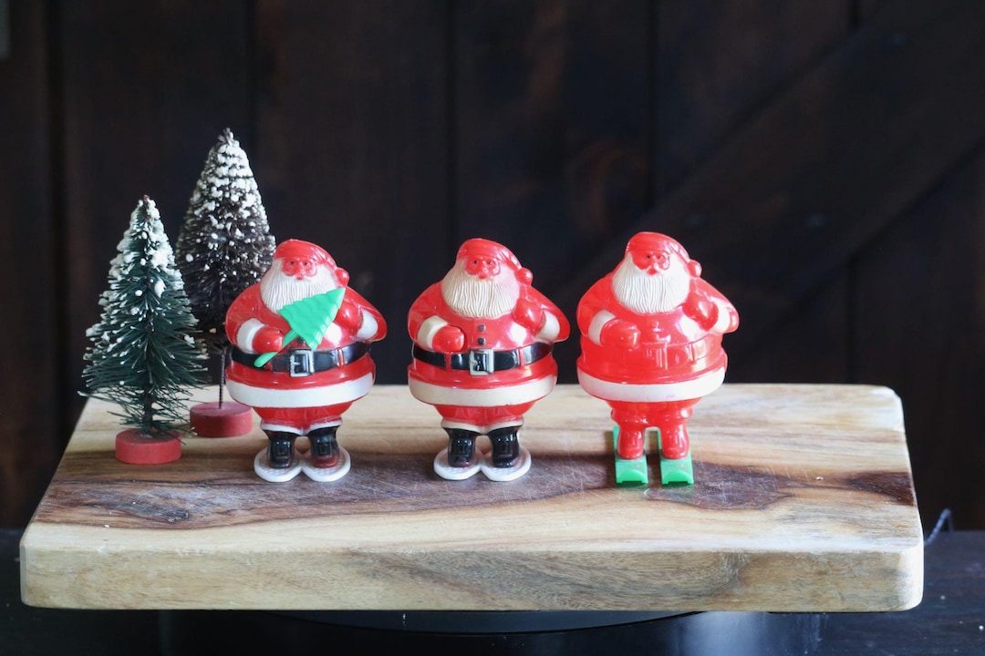 Rosbro Plastic Santa Candy Container, Vintage Christmas Decor, CHOOSE ...