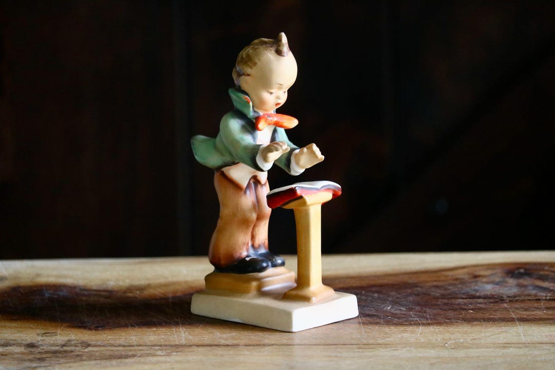 Vintage Napco Music Conductor Figurine, Boy Maestro Stands at Podium ...