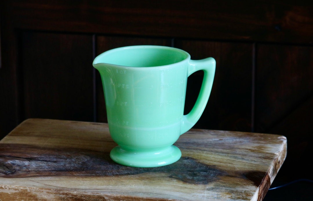 Vintage Mckee Jadeite Measuring Pitcher, Retro Kitchenalia, 1940s Green ...