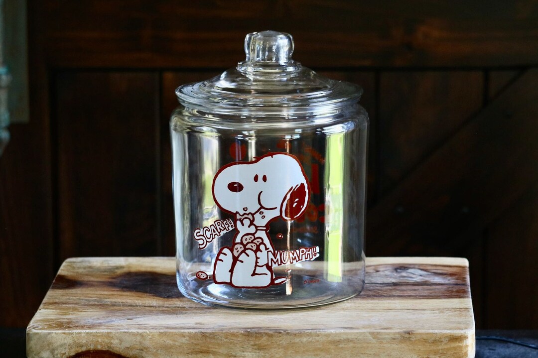 Vintage Snoopy Cookie Jar Retro Kitchenalia Peanuts Lover - Etsy