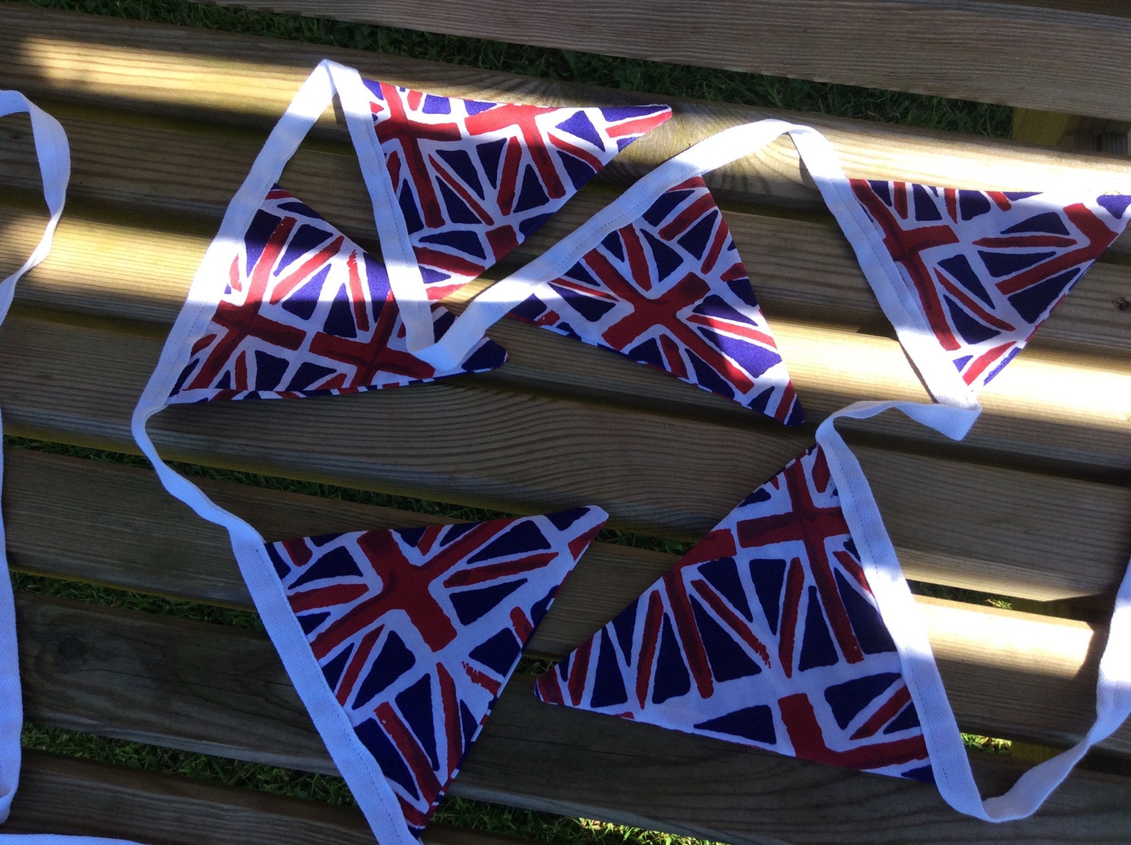 Bunting. Union Jack. Double Sided. 12 Flags. 216cm Length Including ...