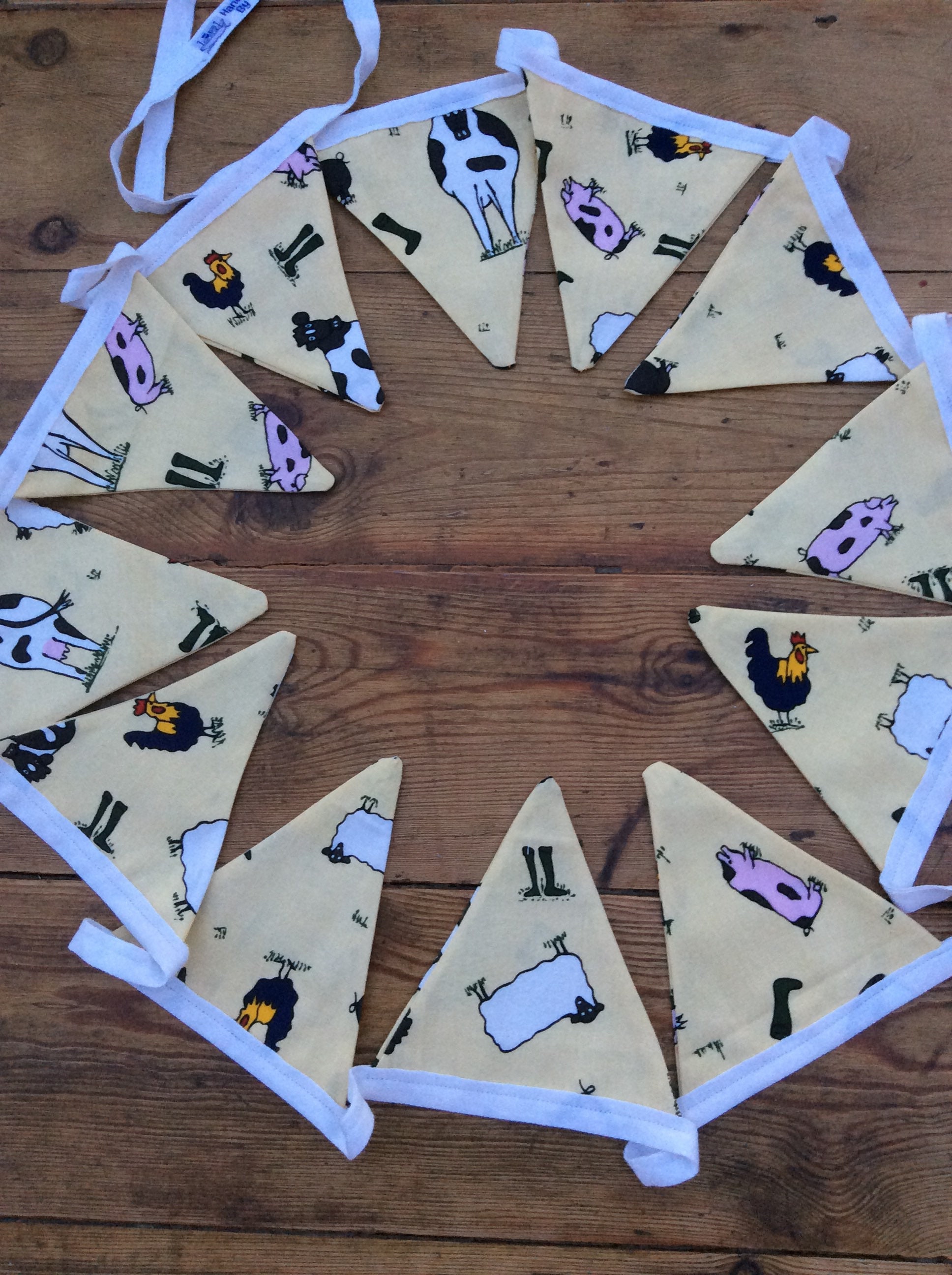Bunting. Cows. Sheep. Pigs. A Fun Yellow Farm Animal Fabric - Etsy