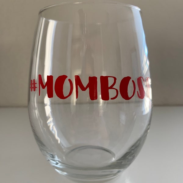 Boss Lady Wine Glass Etsy