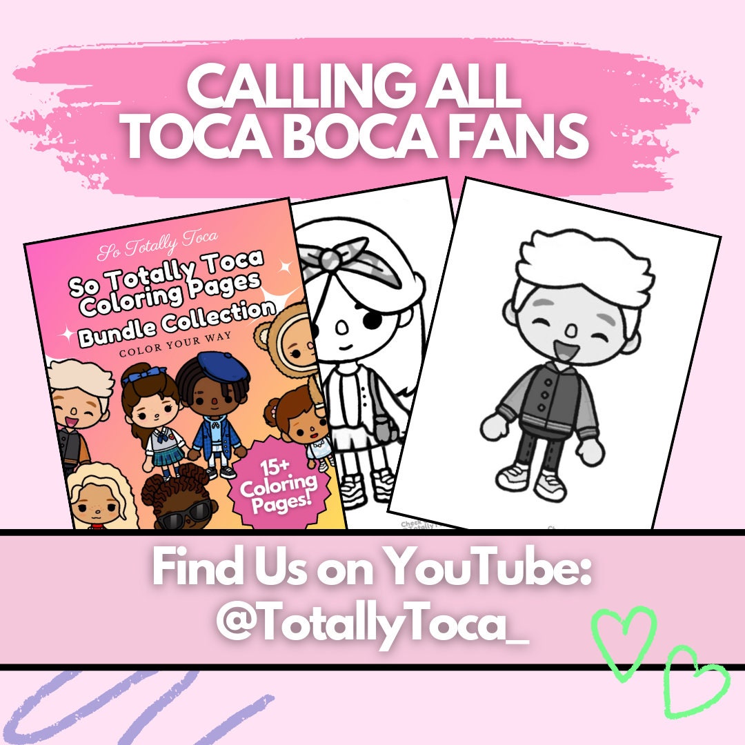 BUNDLE PACK Toca Boca Coloring Pages /toca Boca Printable Color Pages ...