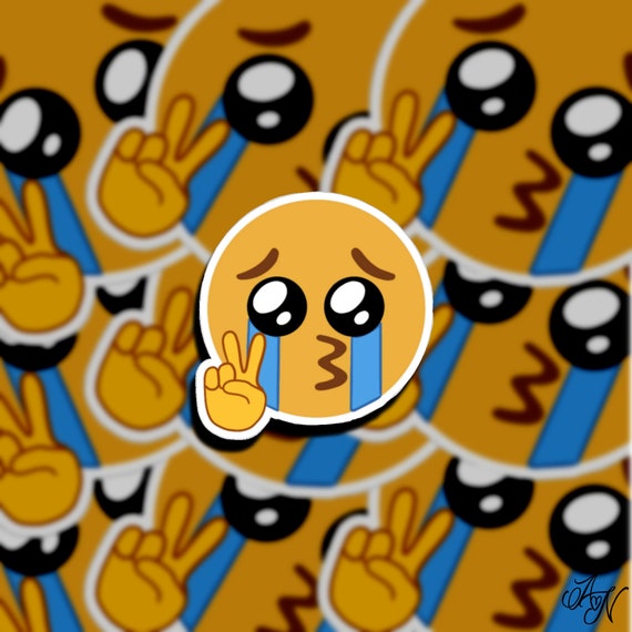 Emotional Breakdown Emoji Sticker | Etsy