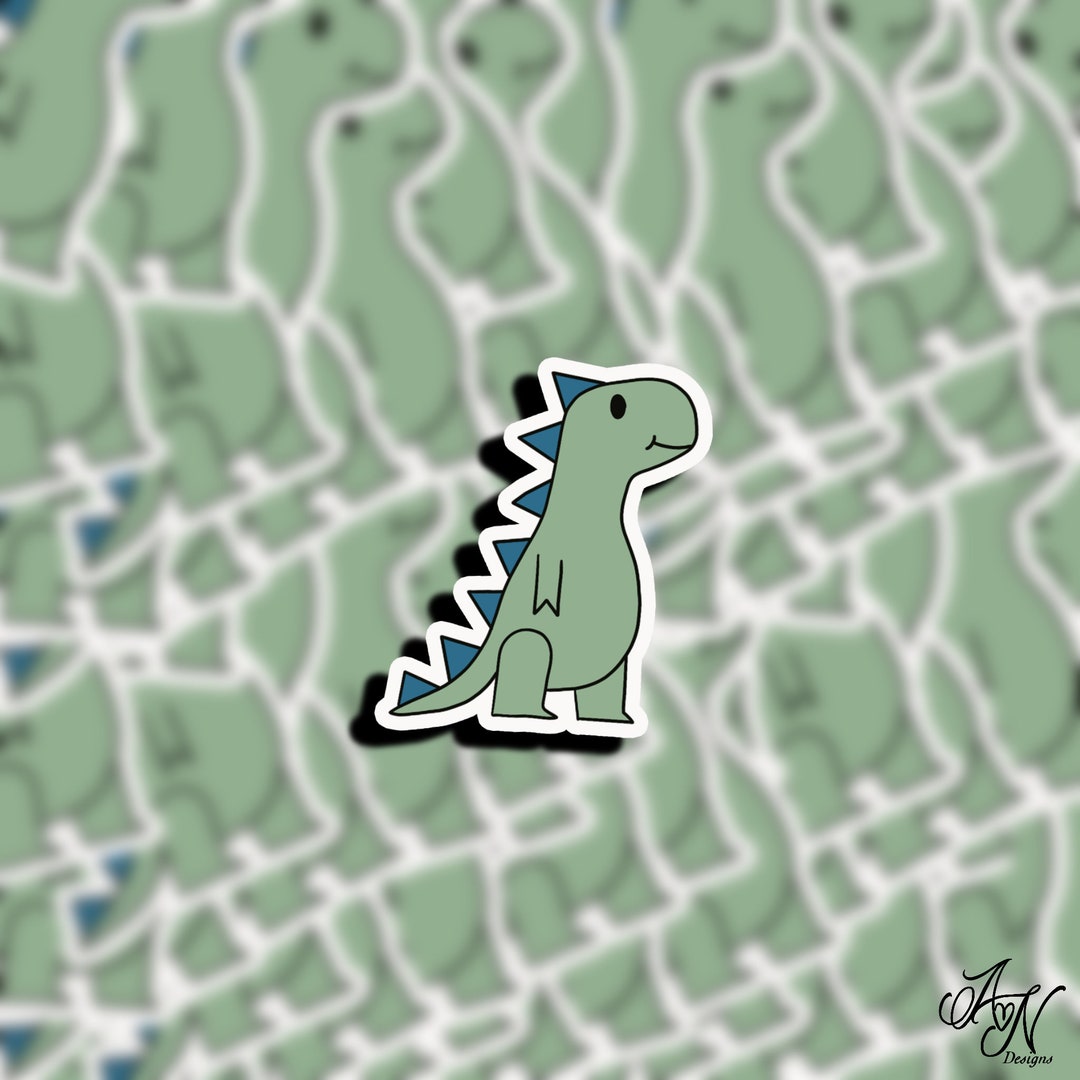 Gerald the Dinosaur Vinyl Sticker - Etsy