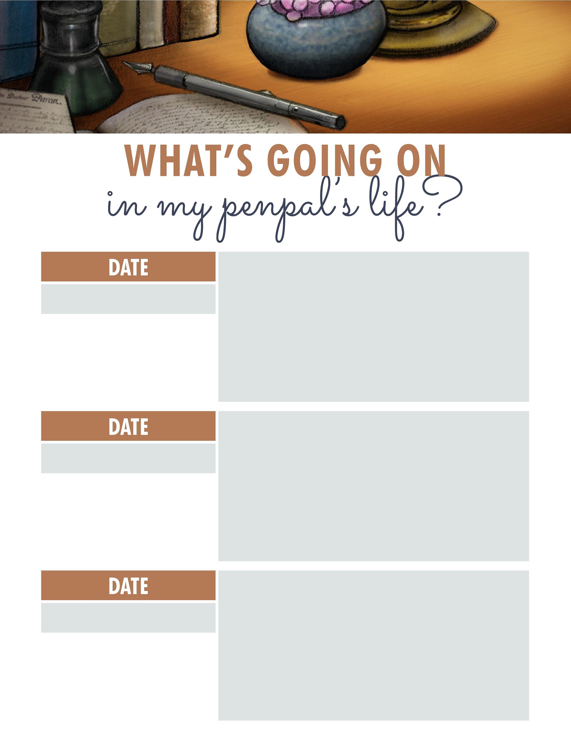 Penpal Tracker - Etsy
